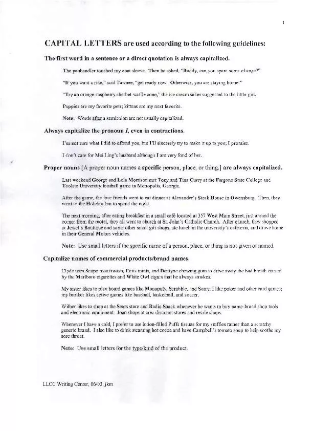 Capital Letters When Should You Use Capital Letters 